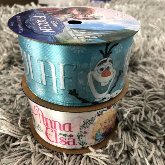 Disney | Party Supplies | Rare Disney Frozen Anna Elsa Olaf Ribbon Nwt ...